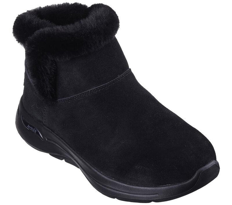 Women's Wide Fit Skechers 144400 Go Walk Arch Fit Cherish Boots ...